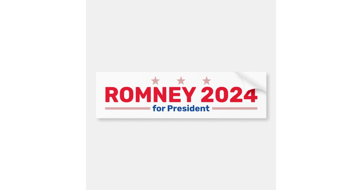 Romney 2024 bumper sticker | Zazzle