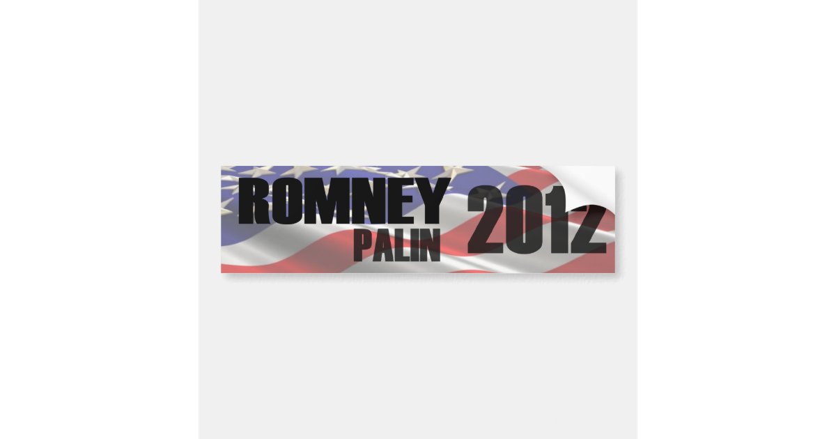 Romney Palin 2012 Flag Bumper Sticker | Zazzle
