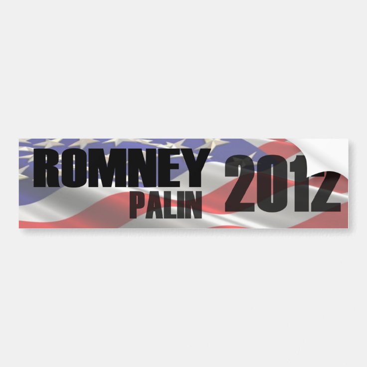 Romney Palin 2012 Flag Bumper Sticker | Zazzle