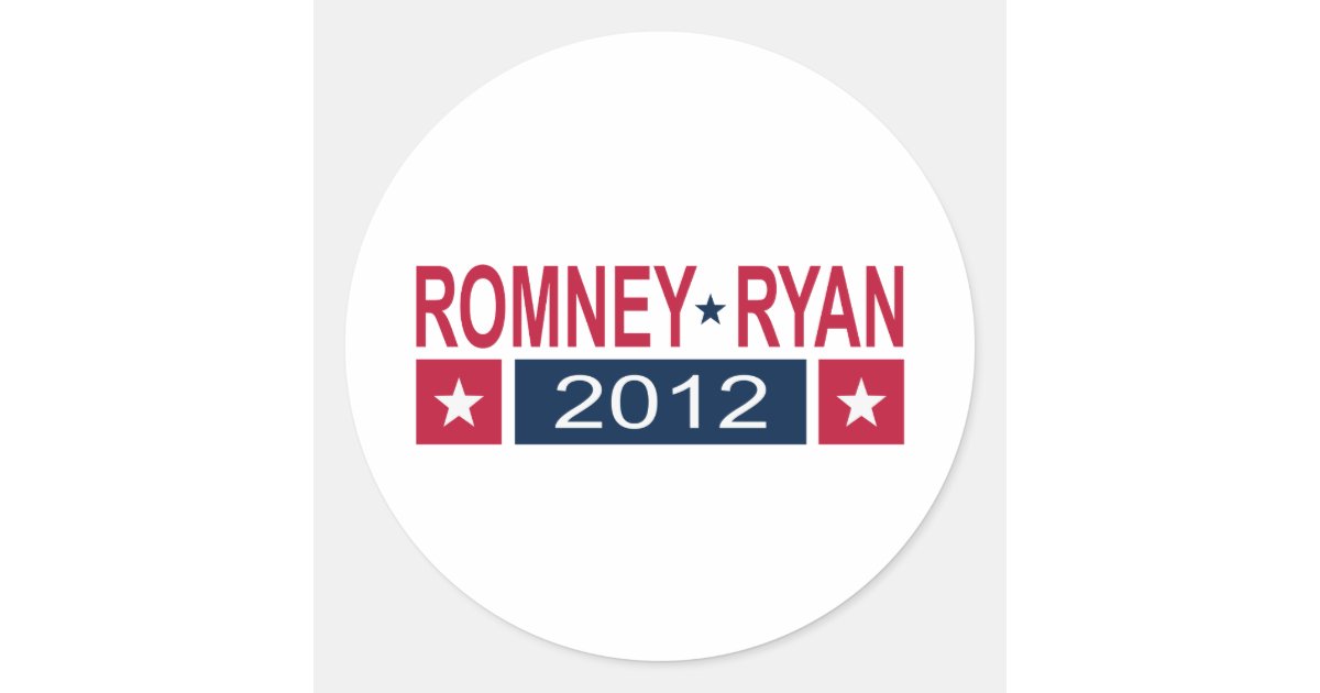 Romney Ryan 2012 Classic Round Sticker | Zazzle