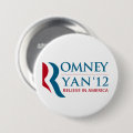 Romney / Ryan 2012 for US President and VP Button | Zazzle