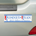 Romney Ryan 2012, White/Blue Bumper Sticker | Zazzle