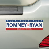 Romney Ryan Believe In America Flag Bumper Sticker | Zazzle