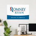 Romney Ryan Believe in America Poster | Zazzle