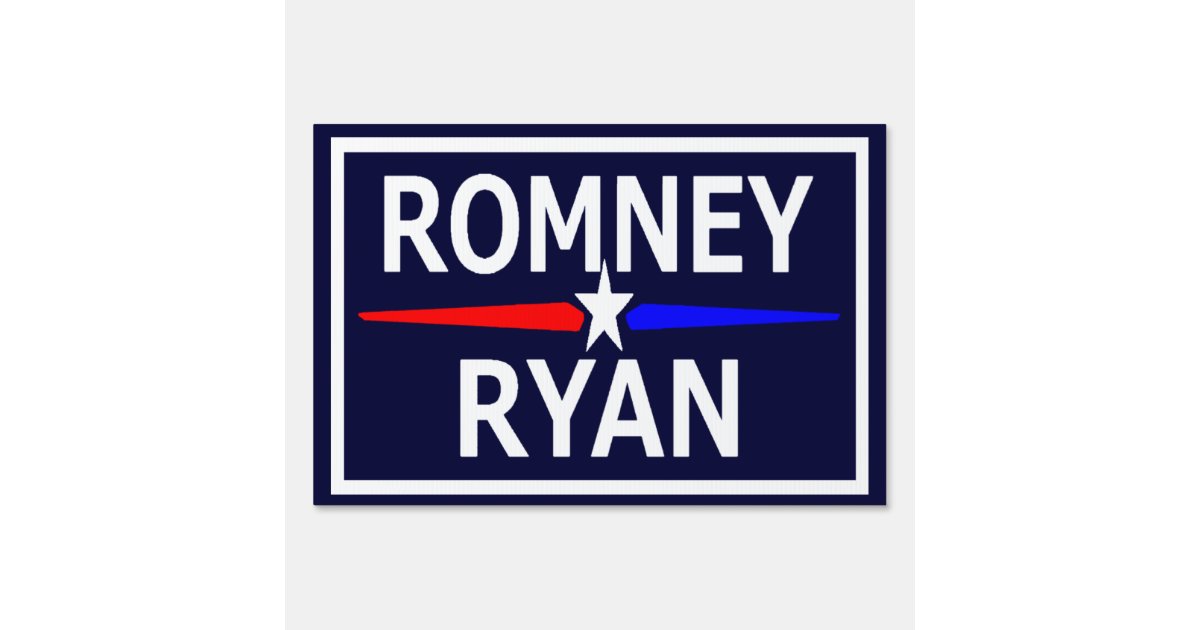 Romney Ryan Lawn Sign | Zazzle