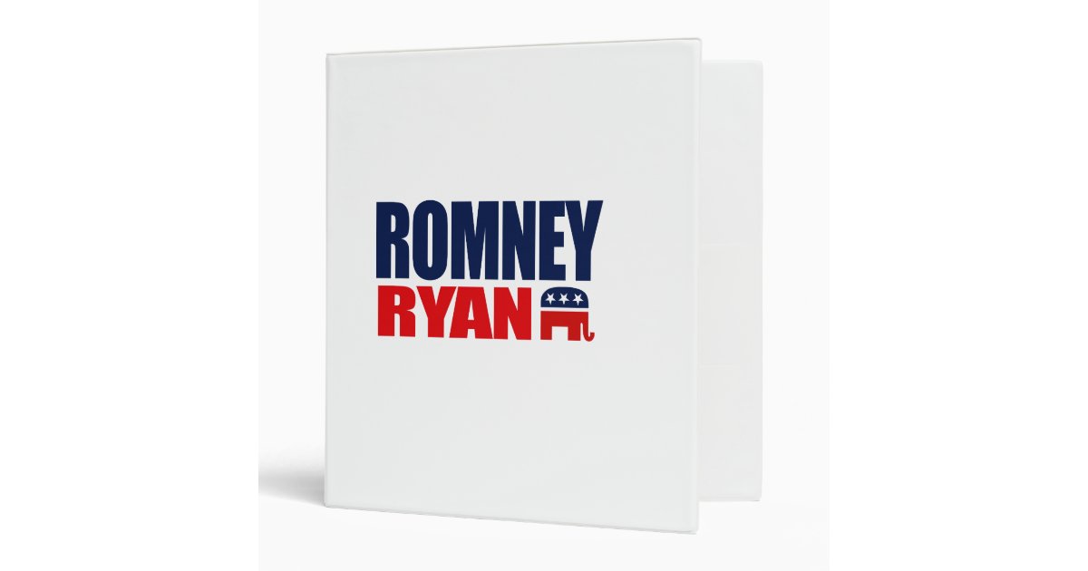 ROMNEY RYAN TICKET 2012.png Binder | Zazzle