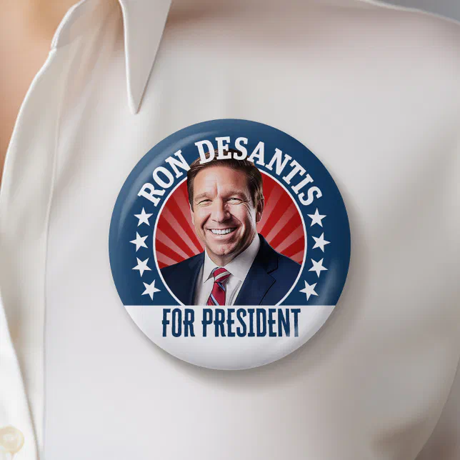 Ron DeSantis for President 2024 - Campaign Photo Button | Zazzle