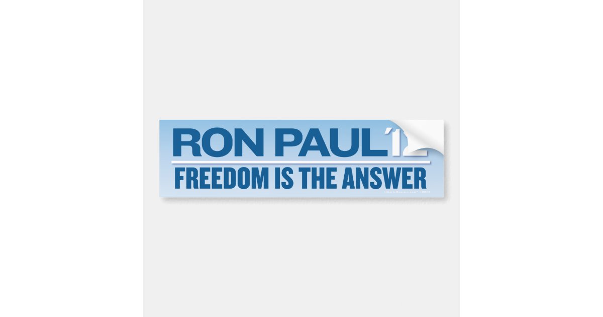 Ron Paul 2012 Bumper Sticker | Zazzle
