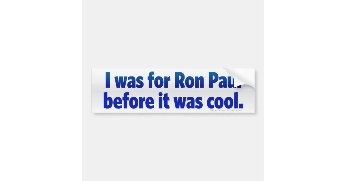 Ron Paul Bumper Sticker | Zazzle