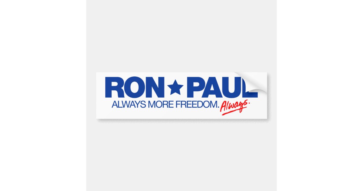 Ron Paul Bumper Sticker | Zazzle