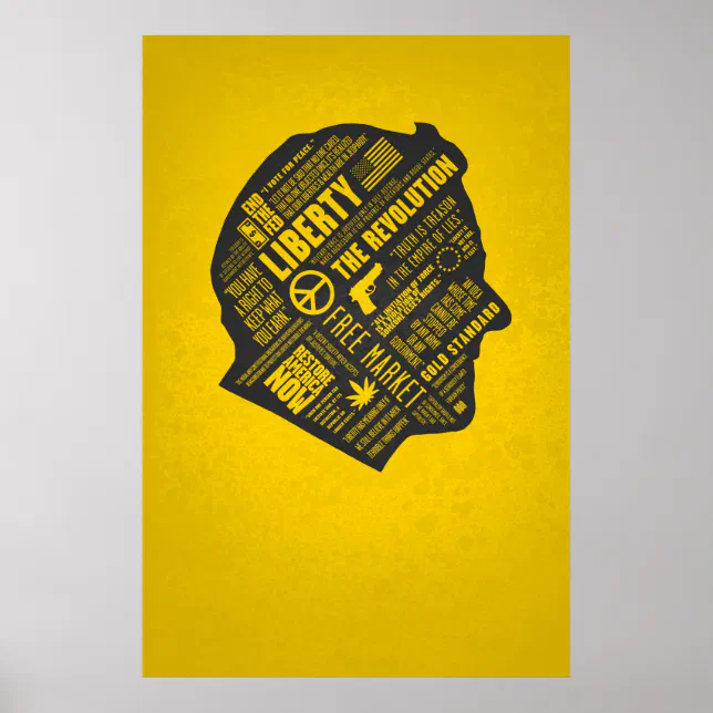 Ron Paul Libertarian Abstract Thought Poster | Zazzle