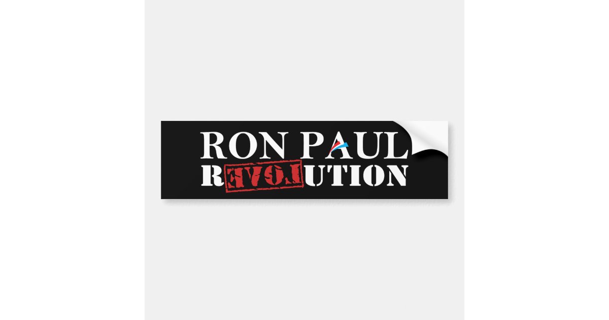 Ron Paul Revolution Black Bumper Sticker | Zazzle