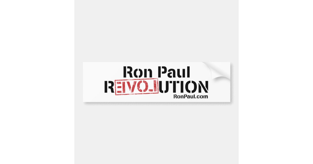 Ron Paul Revolution Bumper Sticker | Zazzle