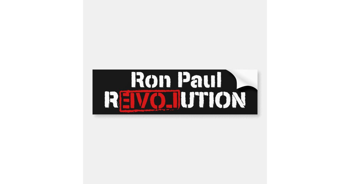 Ron Paul Revolution Bumper Sticker | Zazzle