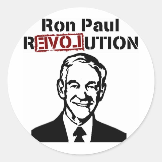 Ron Paul Revolution Round Sticker | Zazzle.com