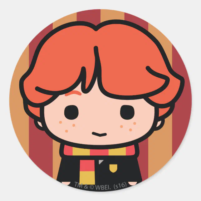 Ron Weasley Cartoon Character Art Classic Round Sticker | Zazzle