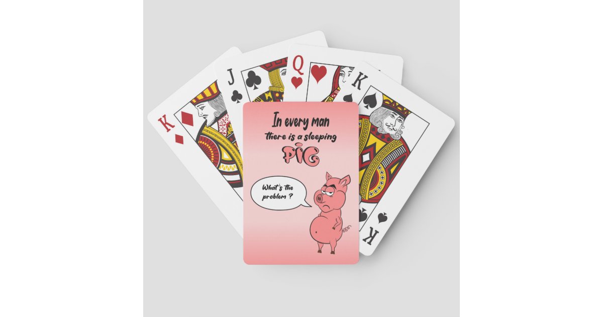 Ronchon the pig Card Game | Zazzle