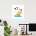 Roo-Ting For You Funny Kangaroo Pun Poster | Zazzle