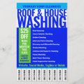 Roof and House Washing Tear Off Phone Numbers Flyer | Zazzle