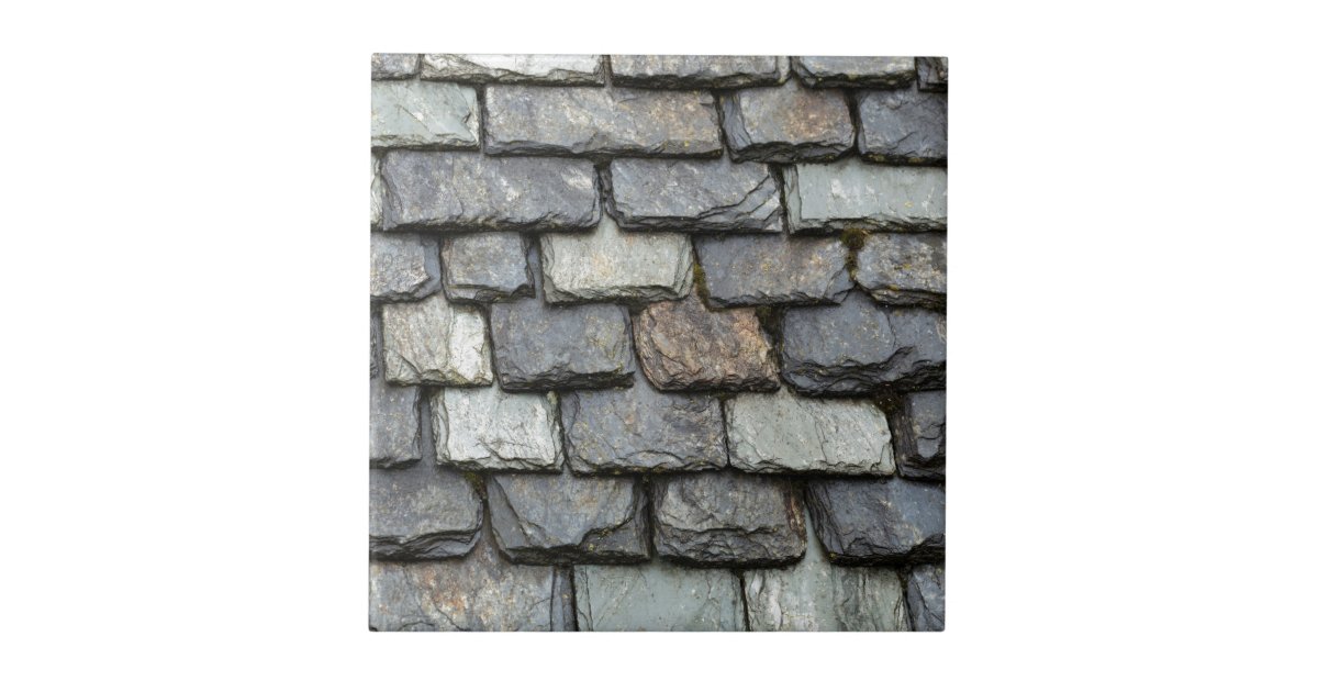 Roof cover with slate plates tile | Zazzle