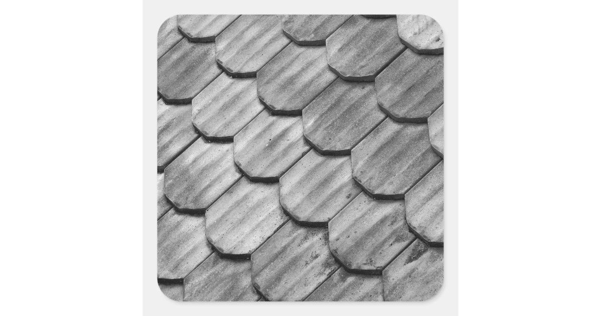 Roof Tiles Square Sticker | Zazzle