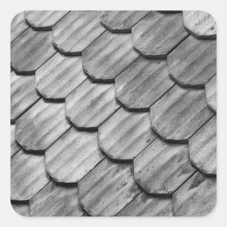 Roof Tiles Square Sticker | Zazzle