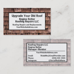 Roofer Construction Old Shingles Business Card | Zazzle