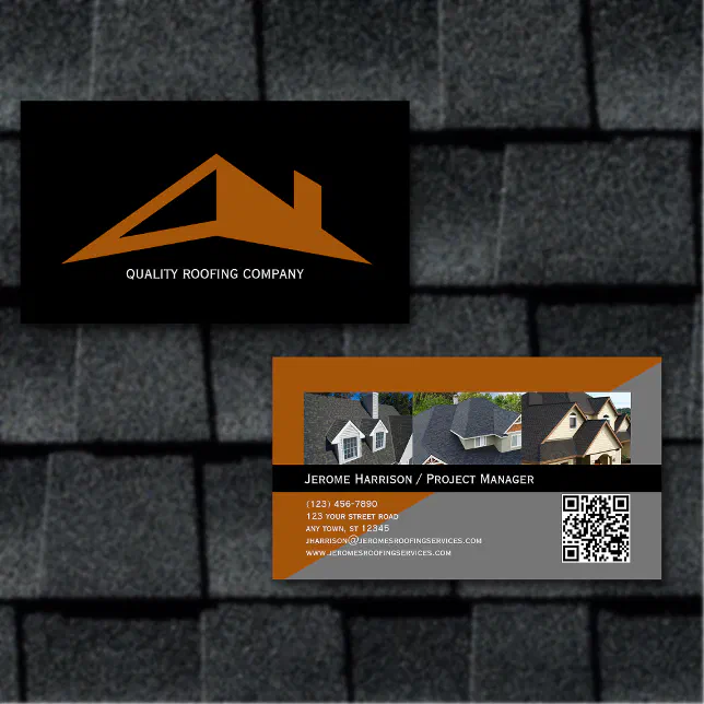 Roofing Company Business Card | Zazzle