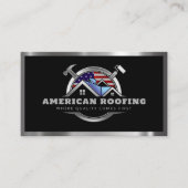 Roofing Construction American Flag QR Code Business Card | Zazzle