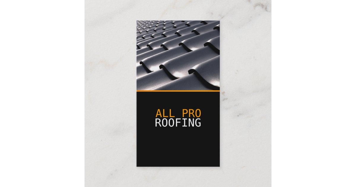 Roofing Construction Business Card | Zazzle