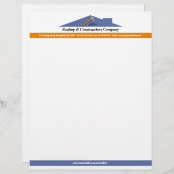Roofing/Constructions Letterhead | Zazzle