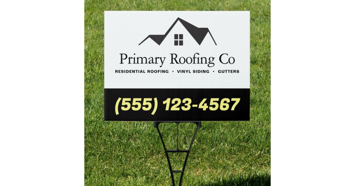 Roofing Contractor Logo Sign | Zazzle