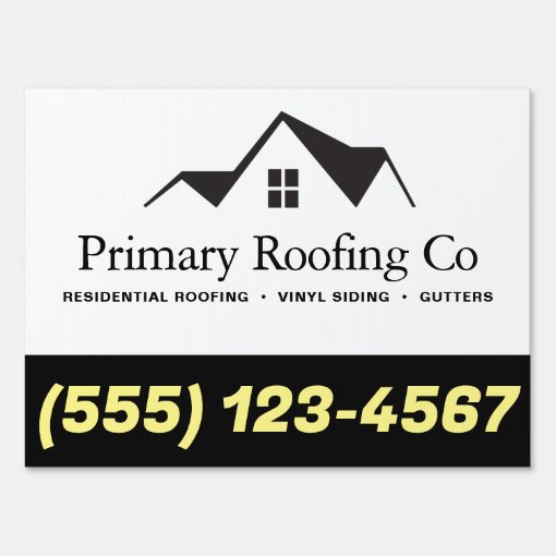 Roofing Contractor Logo Sign | Zazzle
