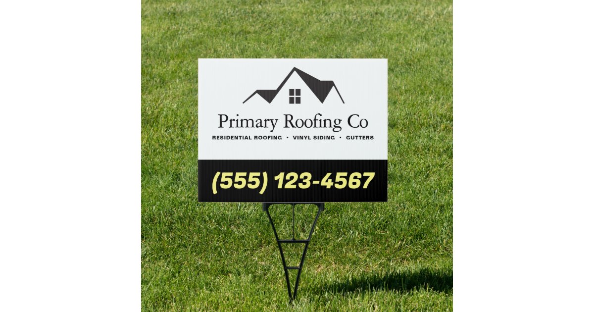 Roofing Contractor Logo Sign | Zazzle