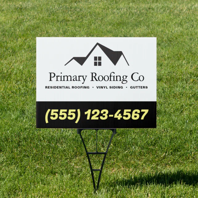 Roofing Contractor Logo Sign | Zazzle