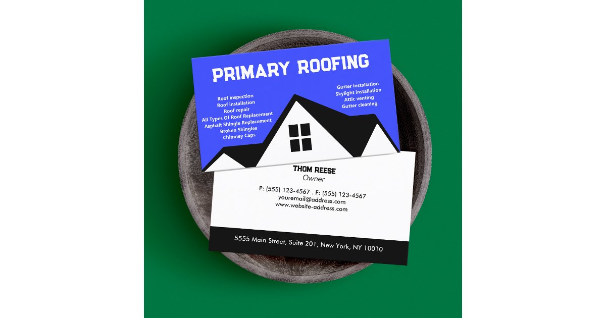 Roofing Contractor | Roofer Business Card | Zazzle