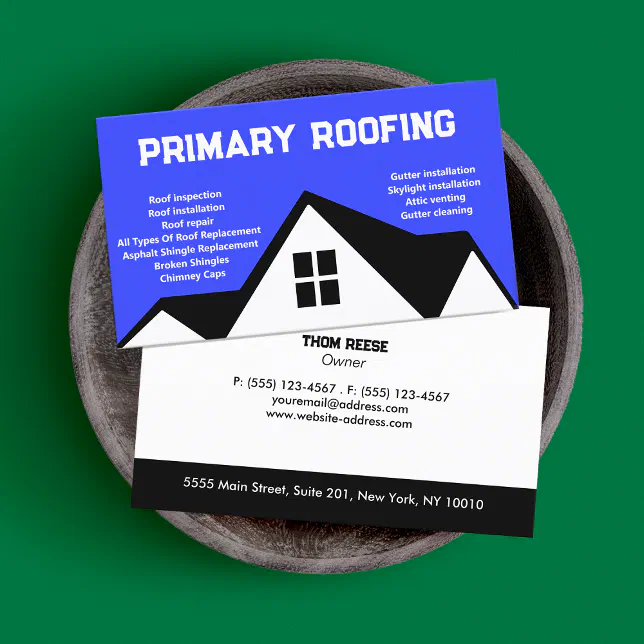 Roofing Contractor | Roofer Business Card | Zazzle
