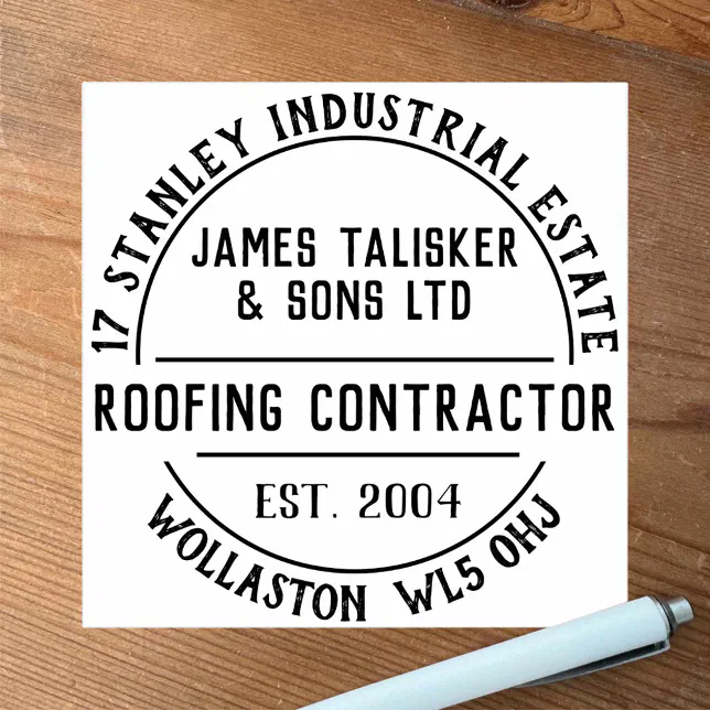 Roofing Contractor Rubber Stamp | Zazzle