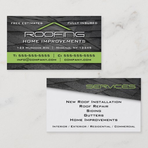 Roofing Professional Business Card | Zazzle