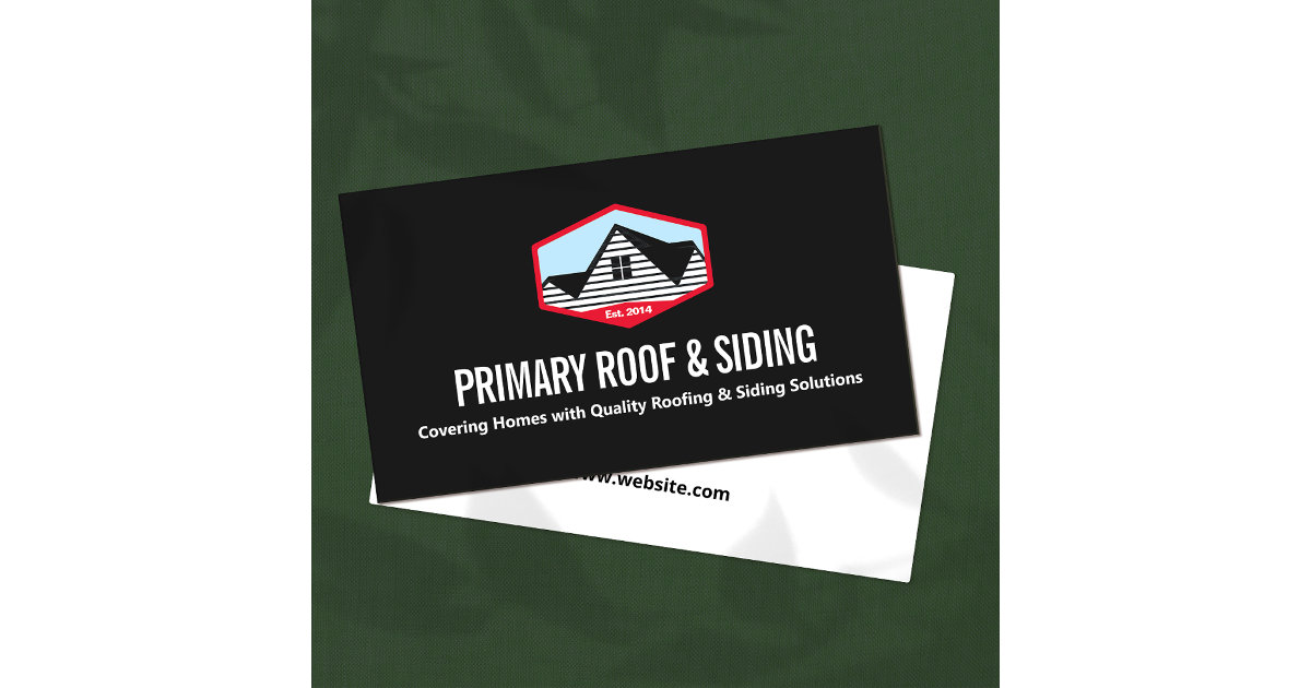Roofing & Siding Contractor Business Card | Zazzle