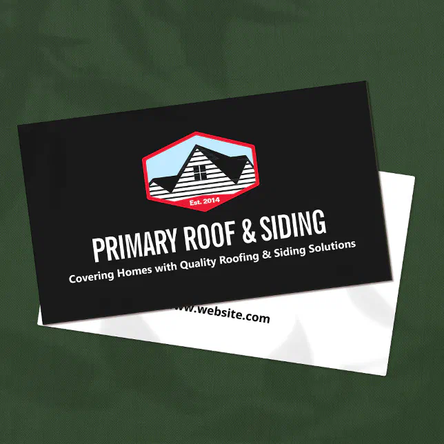 Roofing & Siding Contractor Business Card | Zazzle