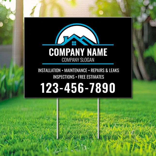 Roofing Yard Sign Construction Sign Repair Sign | Zazzle