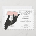 Rooftop Bar Lounge Nightlife Outing Birthday Invitation | Zazzle