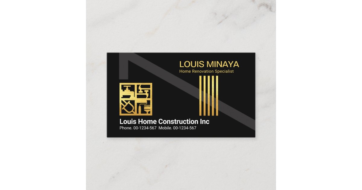 Rooftop Frame Building Contractor Business Card | Zazzle