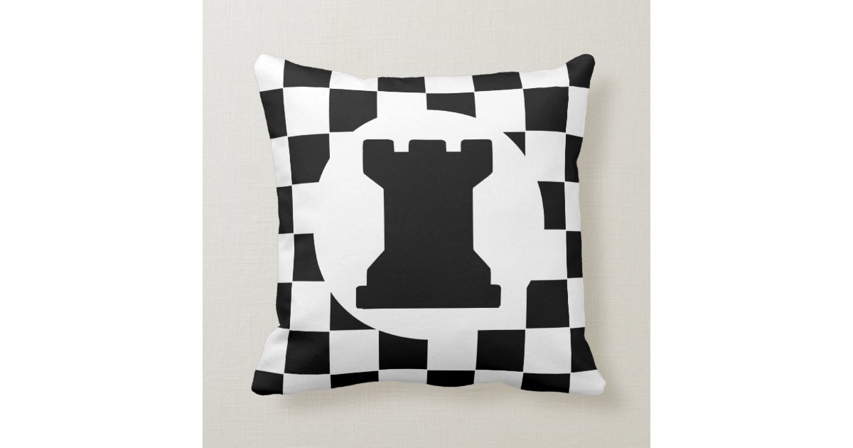Rook Chess Piece - Pillow - Chess Themed Gift | Zazzle.com
