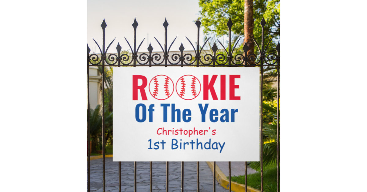 Rookie Baseball 1st Birthday Sign | Zazzle