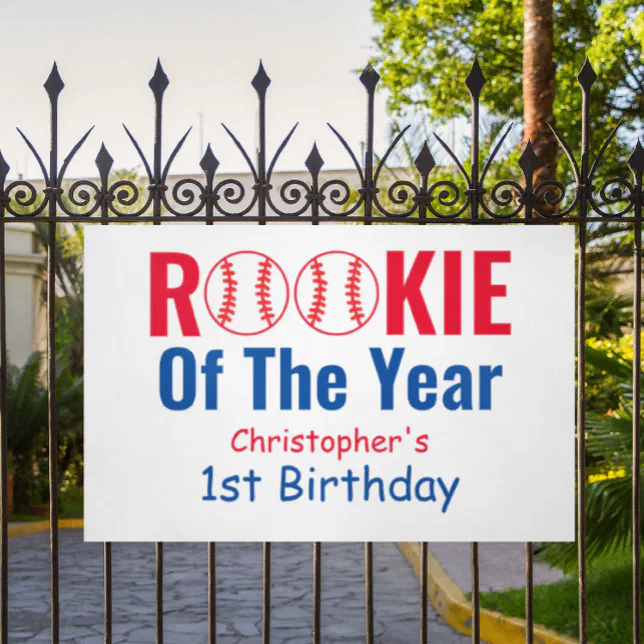 Rookie Baseball 1st Birthday Sign | Zazzle
