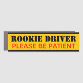 Rookie Driver Student Driver Bumper Sticker Car Magnet | Zazzle