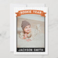 Rookie of the Year 1st Birthday Basketball Photo Invitation | Zazzle