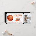 Rookie of the Year 1st Birthday Basketball Photo Invitation | Zazzle